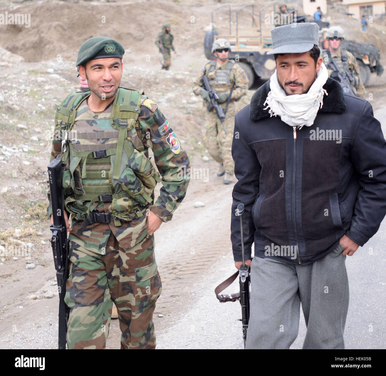 Afghan National Army Soldier Said Husain, platoon sergeant, and Afghan ...