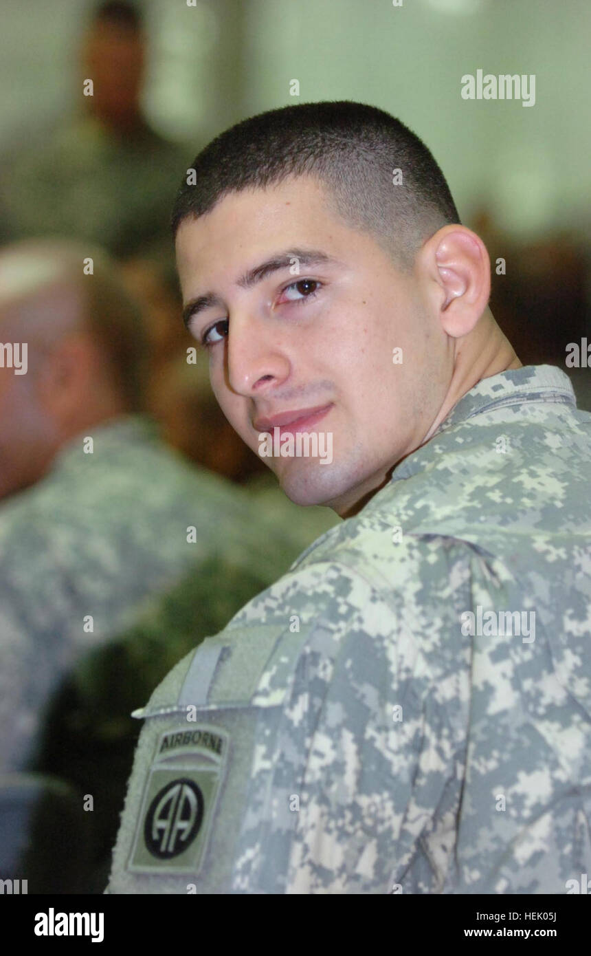 Spc. Hector Fernando Tobar-Castaneda sits among 106 Soldiers and 1 ...