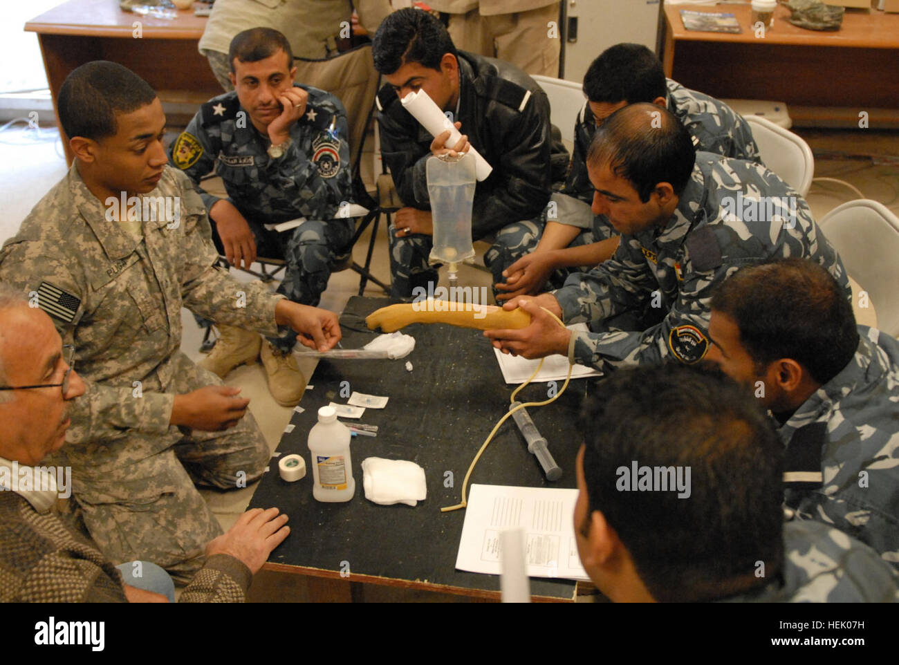Pfc. Nick Puga of Sherman, Texas, and an animal care specialist with ...