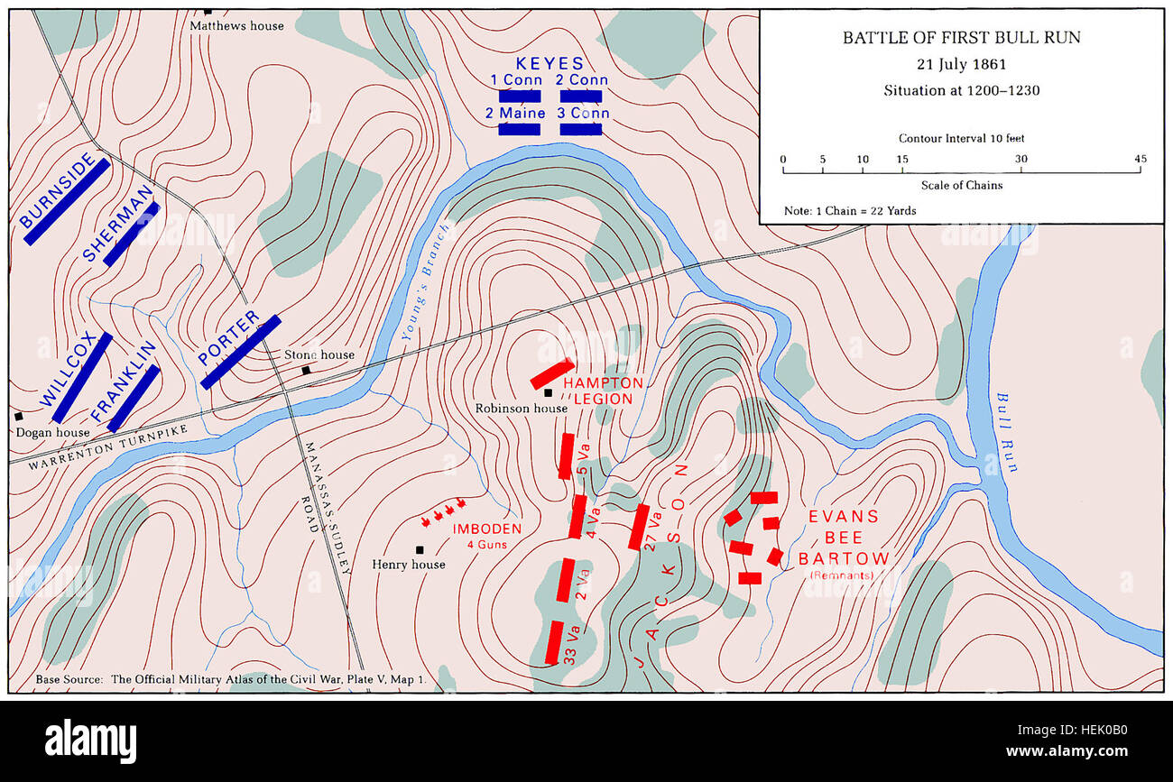 First battle bull run map6 hi-res stock photography and images - Alamy