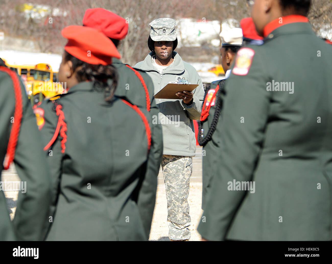 Sgt. 1st Class Marianna Boykins keeps a watchful eye on an all-female ...
