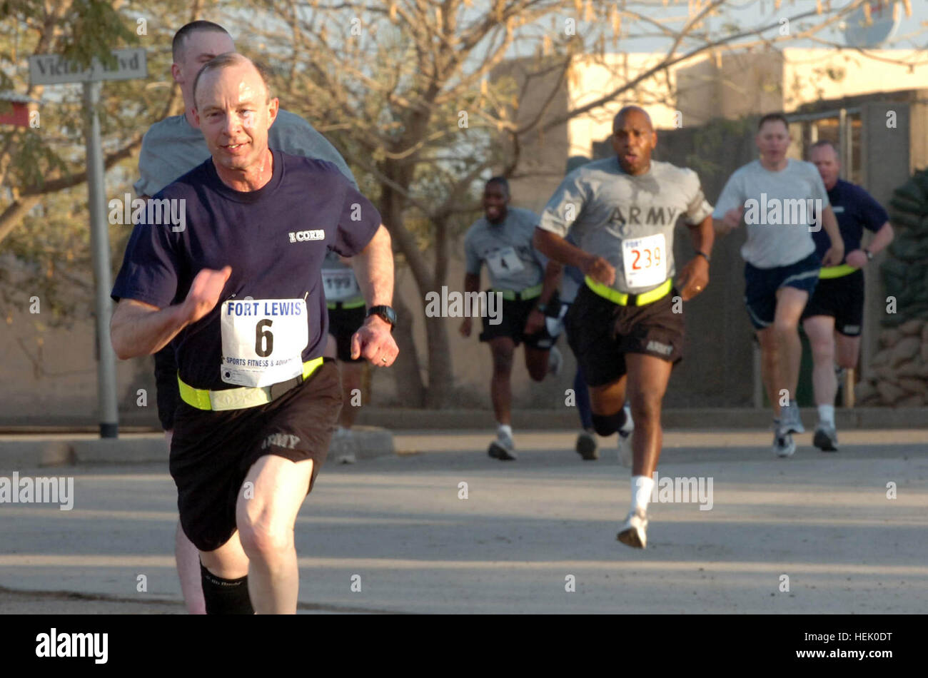 Lt.Gen. Charles Jacoby, I Corps commanding general, sprints twards the ...