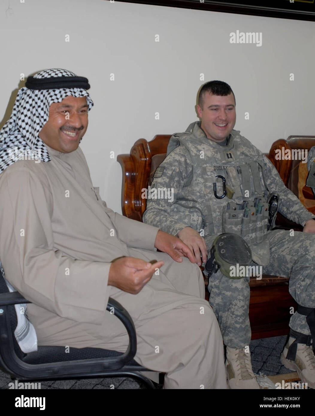 Newport News, Va. native, Capt. Jason Dudley (right), company commander ...