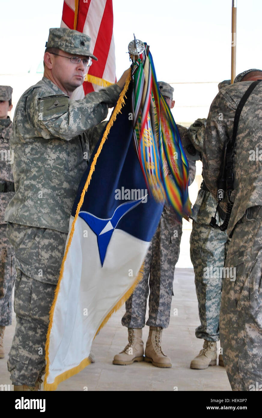 III Corps TF Phantom Commander Lt. Col. Robert L. Menti and Command Sgt ...