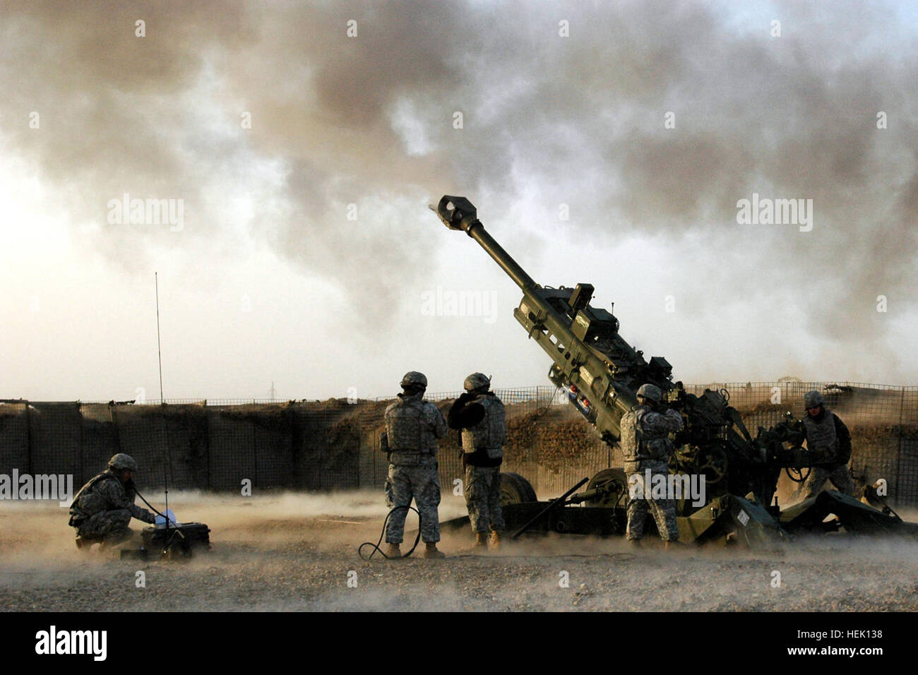 Artillery practice shakes camp taji hi-res stock photography and images - Alamy