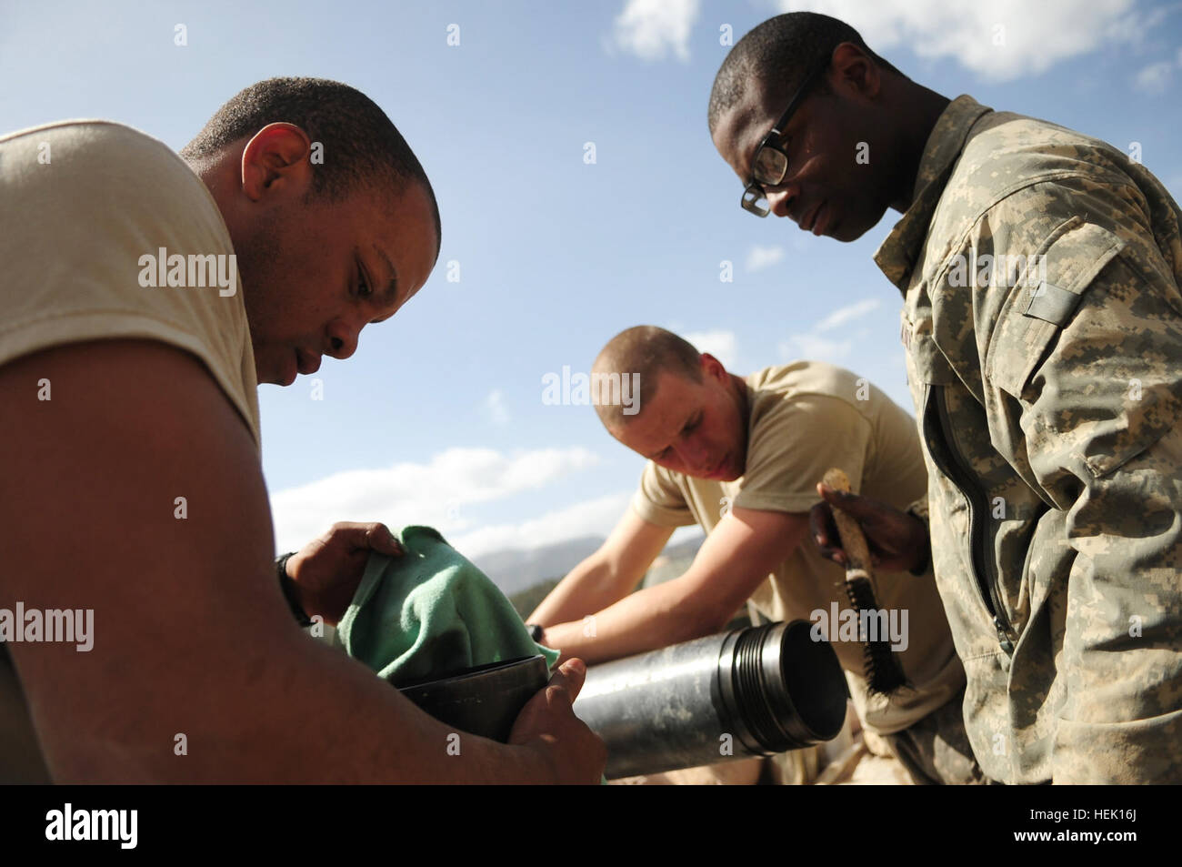 U.S. Army Pfc. Alexander Roper, Pfc. Bryan Balschmitter and Sgt. Chris ...
