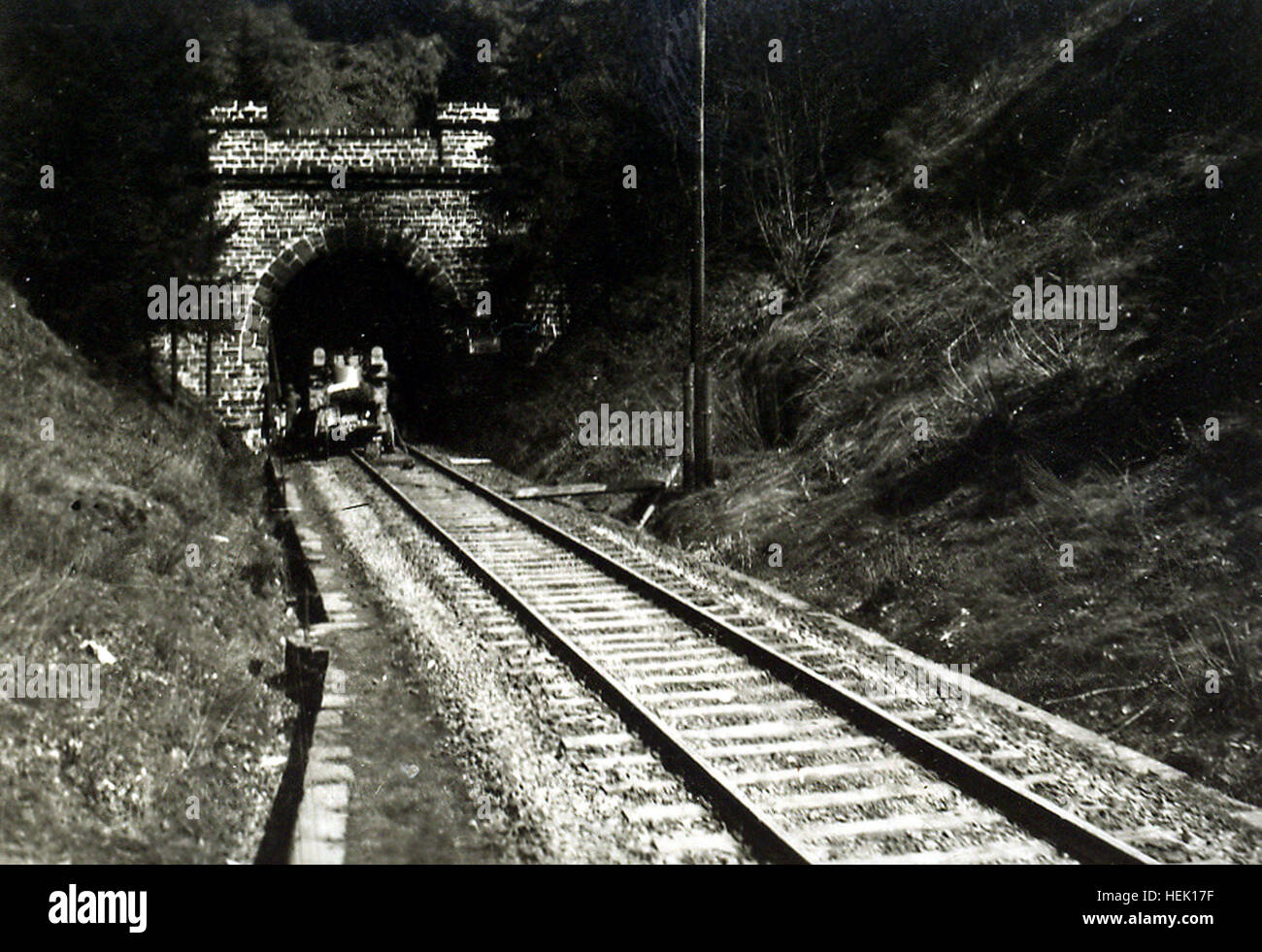 A tunnel entrance to a storage area for V-1 and V-2 rocket components ...