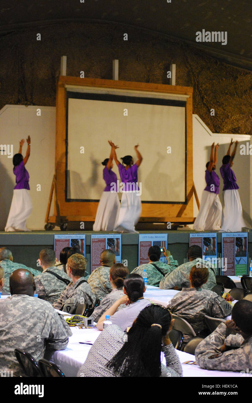 BAGRAM AIRFIELD, Afghanistan- The Bagram Praise Dancers perform during ...