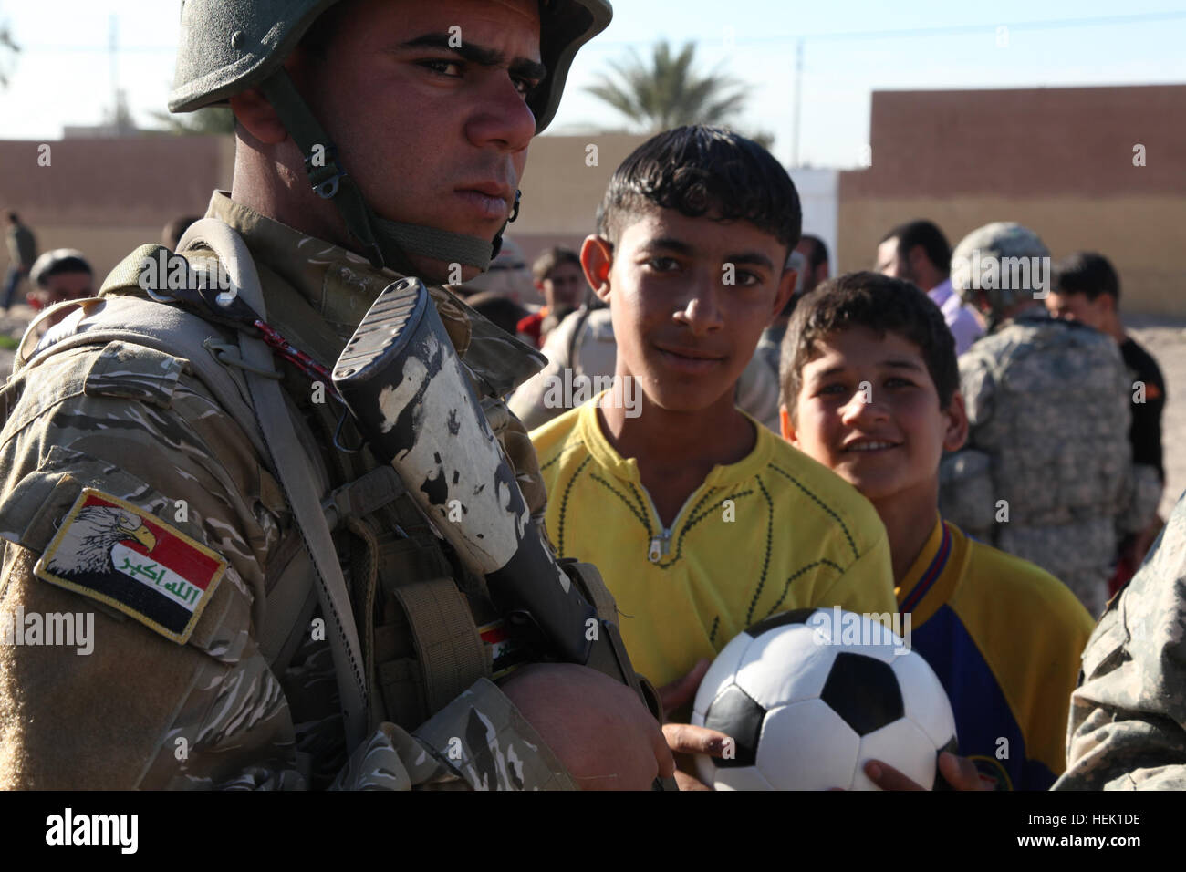 Iraqi army Cpl. Hassen Kaled Arrab, 4th Company, 1st Battalion, 15th ...