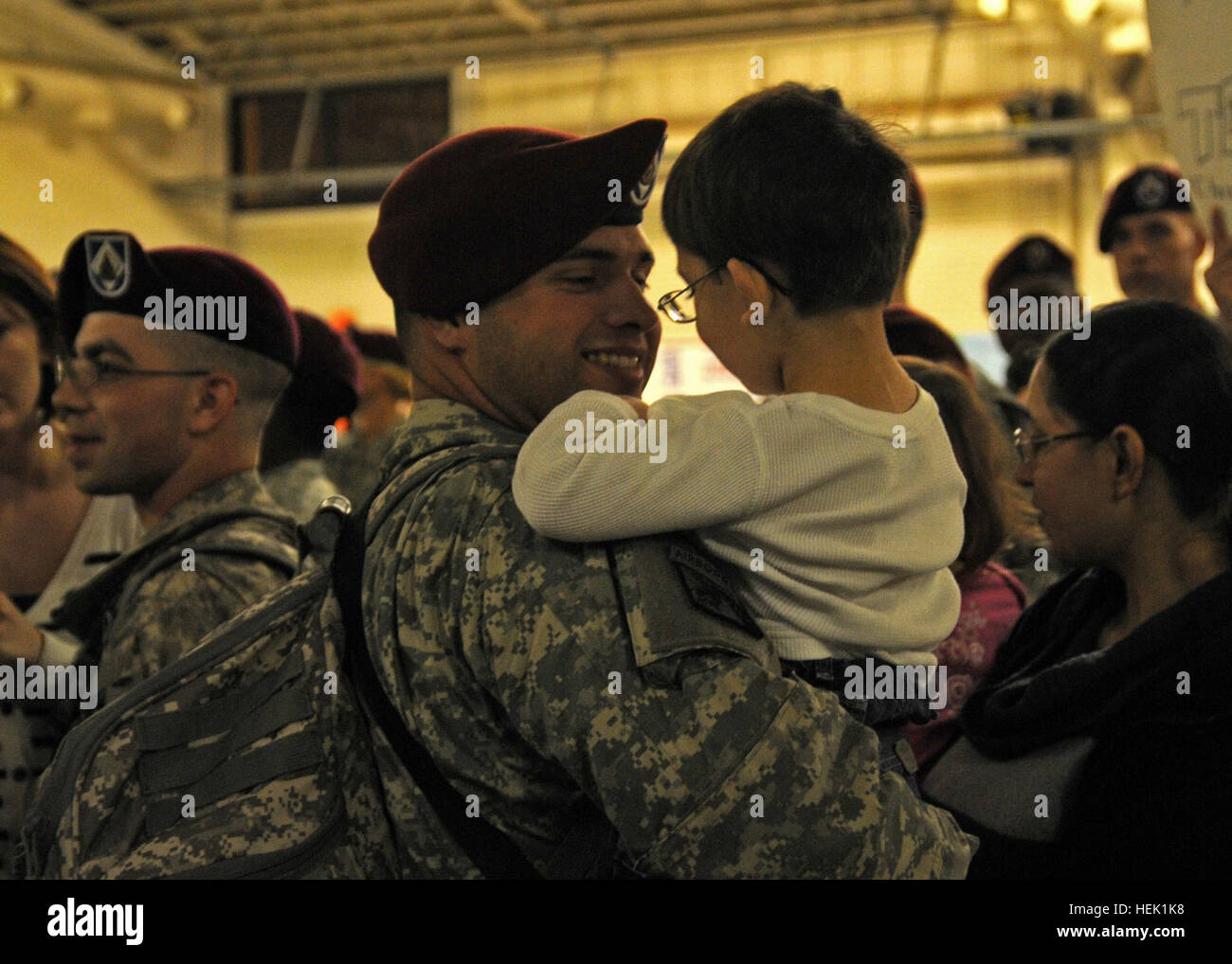 A soldier is reunited with his son after a 12 month deployment to Iraq ...