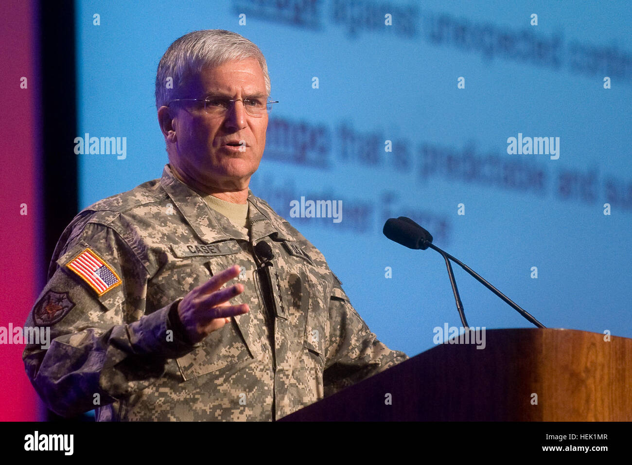 Chief of Staff of the Army Gen. George W. Casey Jr. addresses the ...