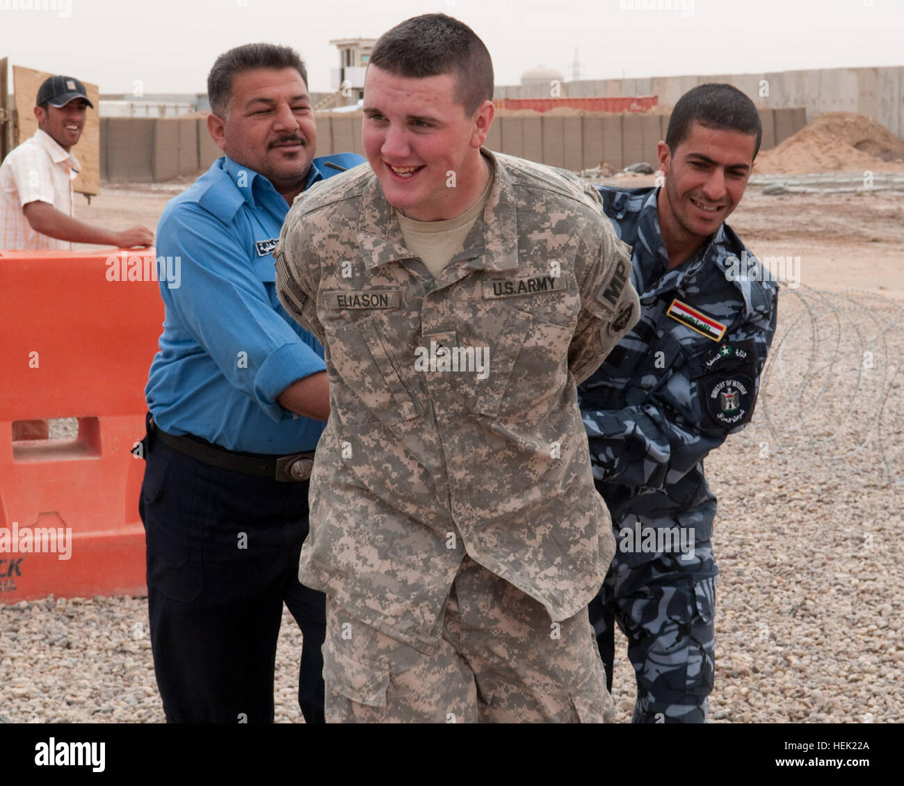 Pfc. Travis Eliason, a military policeman with the 472nd MP Company, is ...