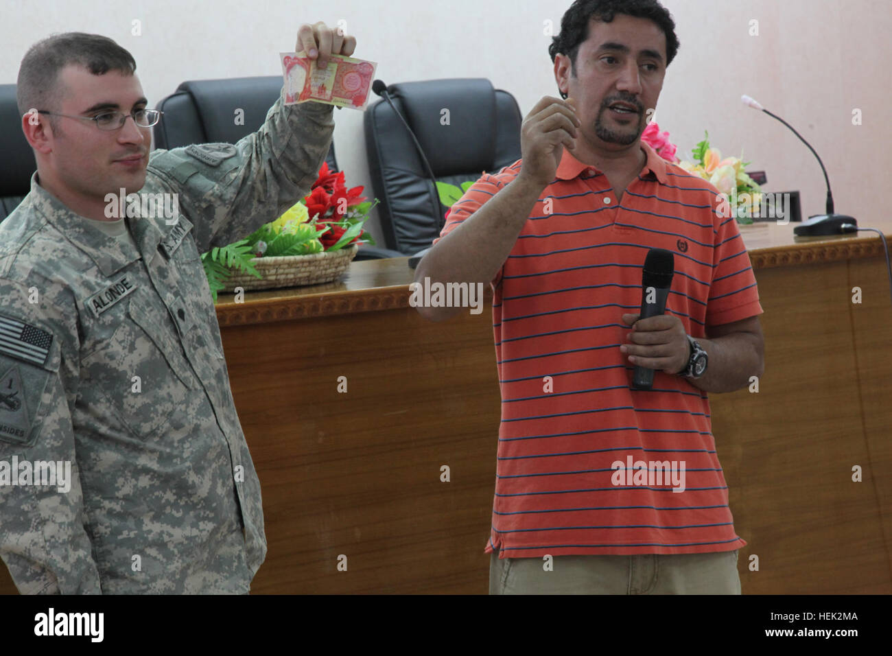 U.S. Army Spc. David Lalonde from the 318th Psychological Operations ...