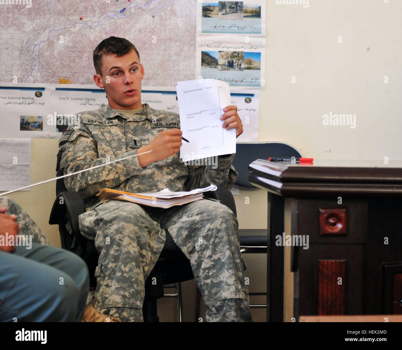 U.S. Army 1st Lt. Nick R. Eidemiller, of Paso Robles, Calif., a platoon ...