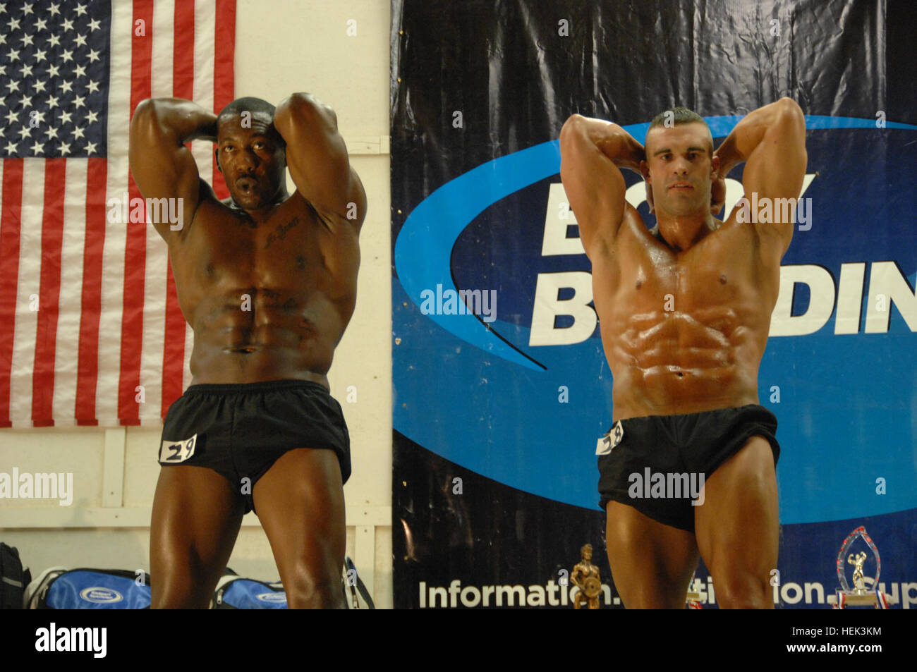 U.S. Army Spc. John Woods, (right), 1-377 Field Artillery Regiment ...