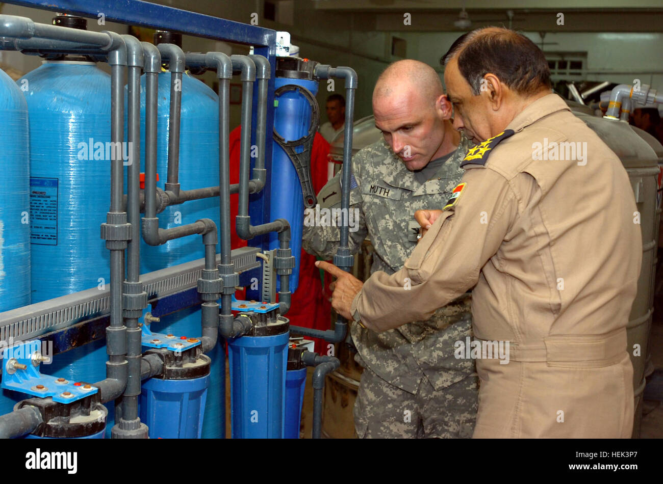 Iraqi air force Brig. Gen. Nadhem Lefta shows Combat Aviation Brigade ...
