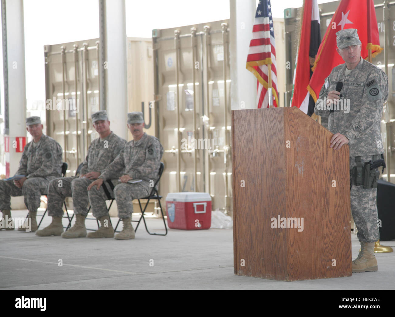 Commander of the 203rd Military Police Battalion Lt. Col. Charles ...