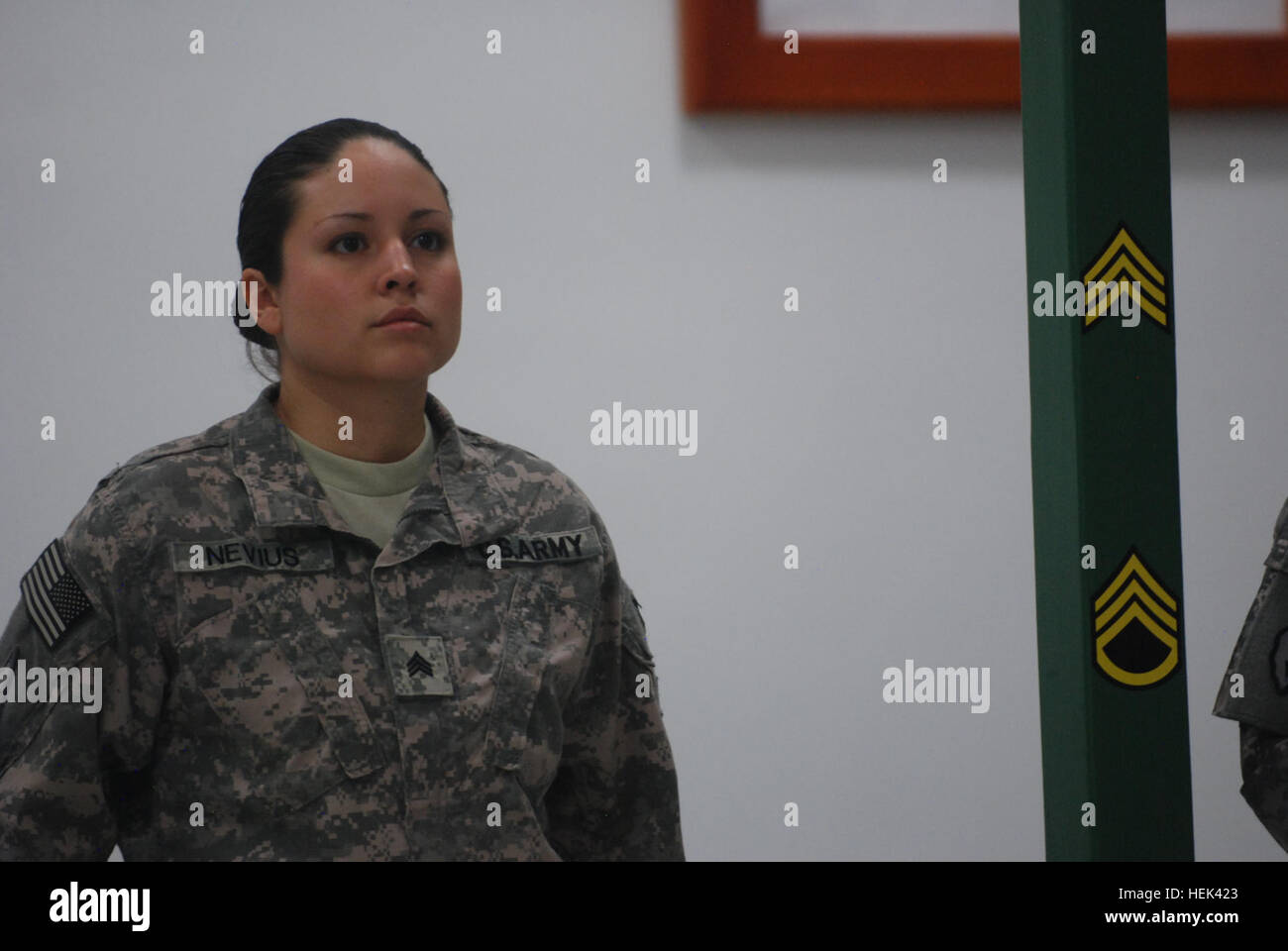 Sgt. Natasha Nevius, security manager for Task Force Phantom, stands ...
