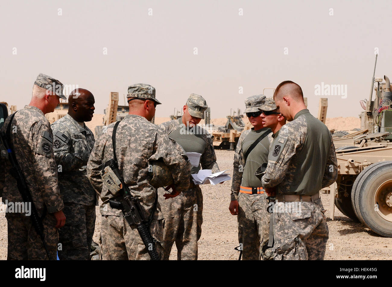 1st Sgt. Travis Jernigan (far left), first sergeant with the 2101st ...