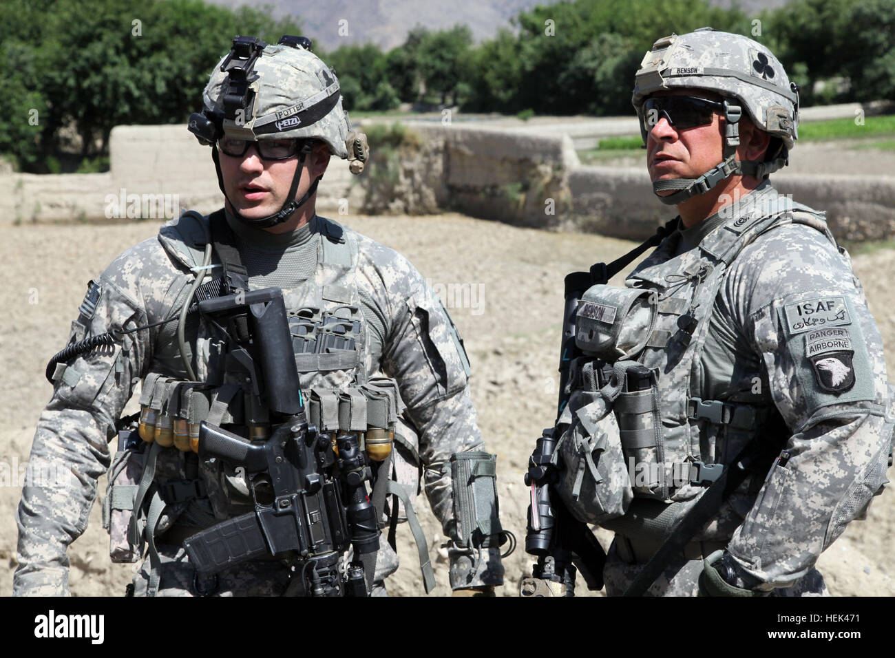 U.S. Army Staff Sgt. Michael Potter, platoon sergeant for Alpha Company ...