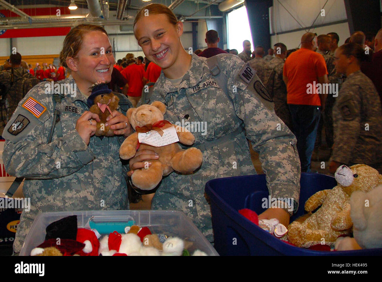 Evansville natives Spc. Amber Reed and Spc. Ashlee Linn of the 384th ...