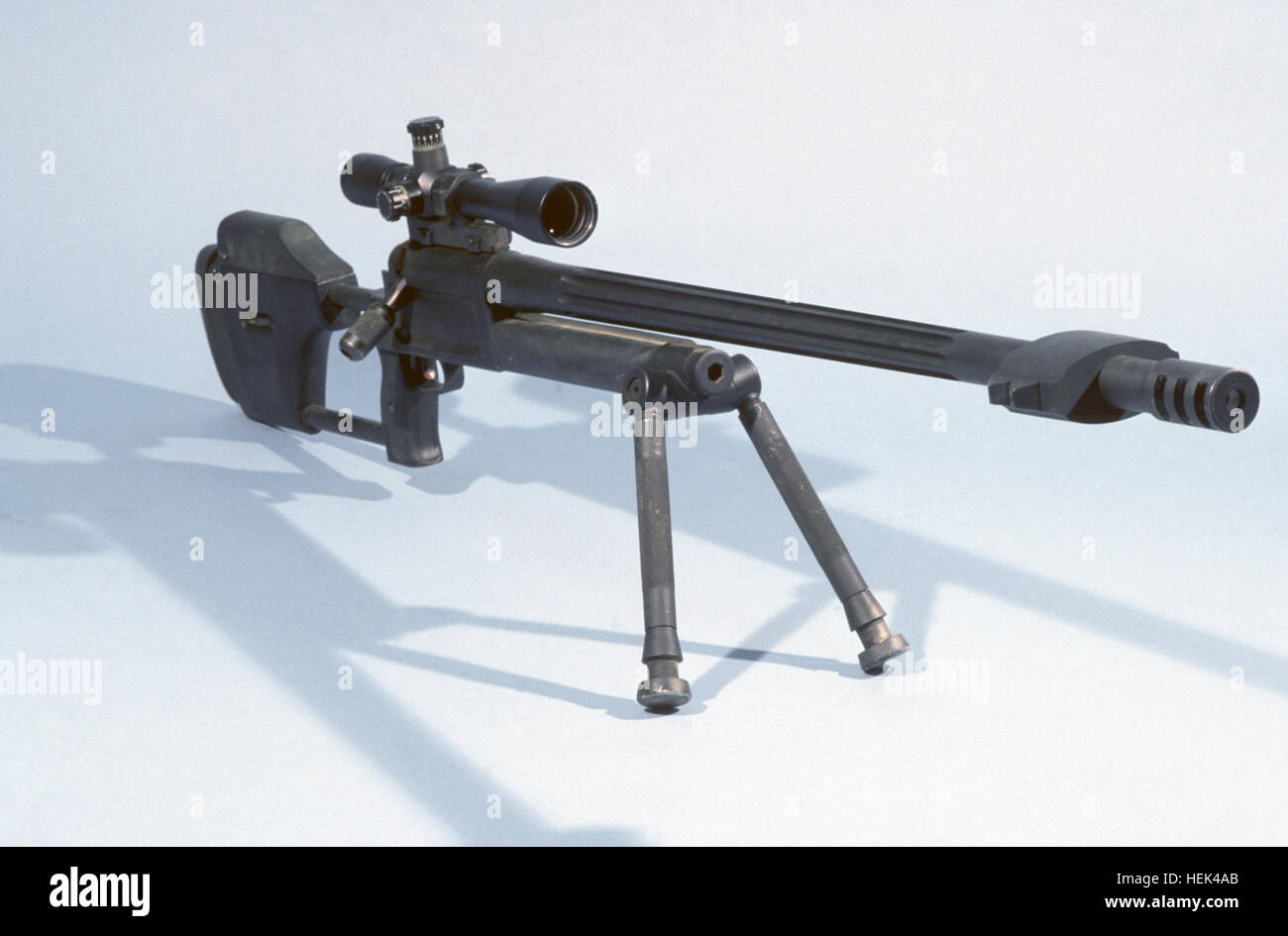 An Iver-Johnson Model 500 .50-caliber sniper rifle with scope. DM-ST-86 ...