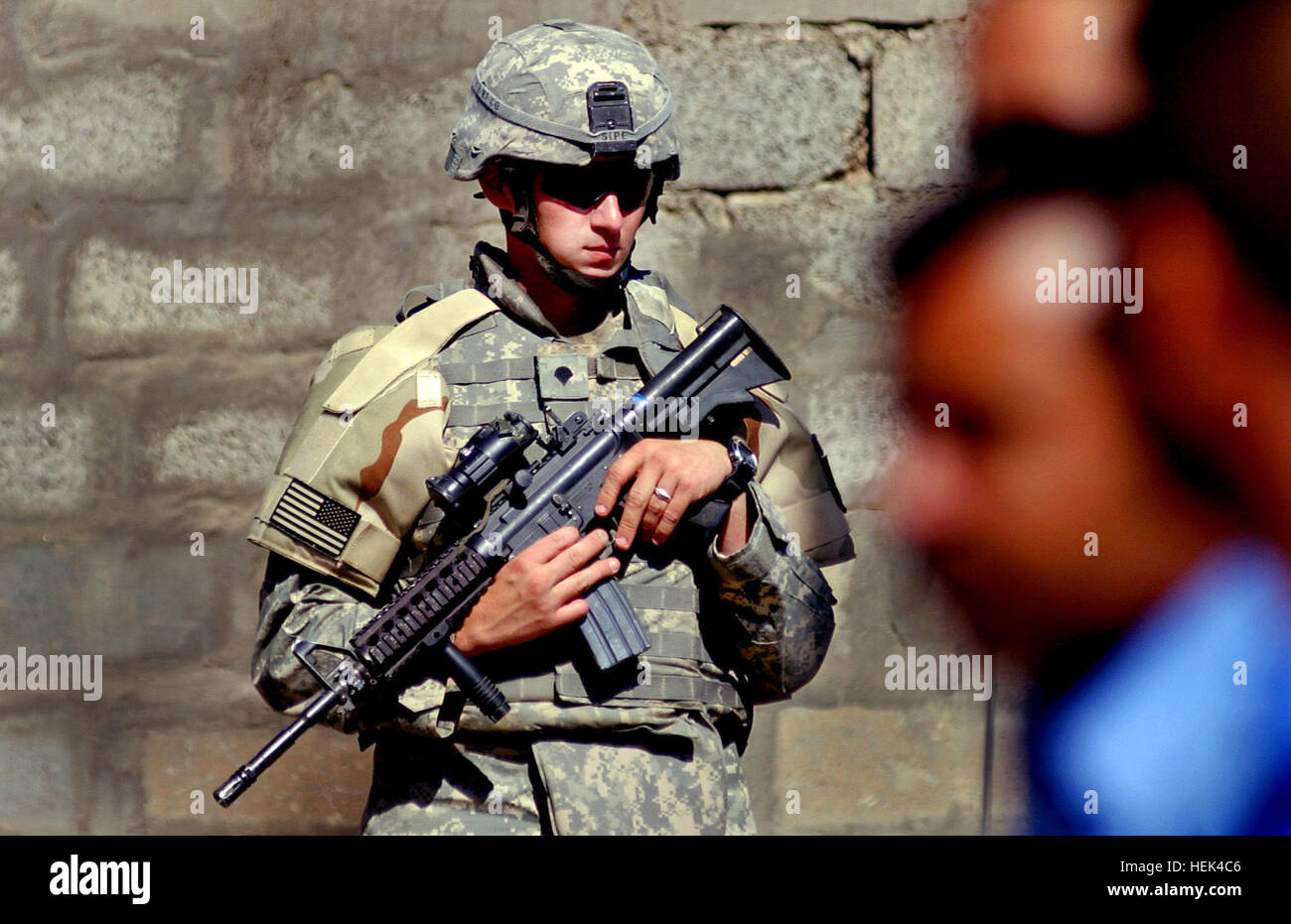 Spc. Christopher Sipe, a member of the Police Transition Team from the ...