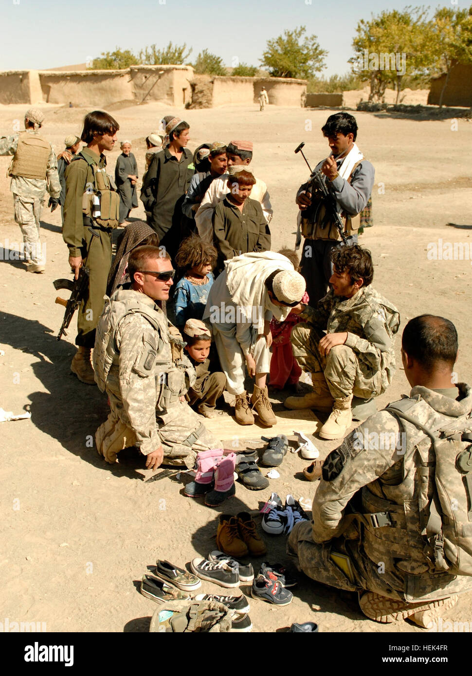 Members of the 4th Battalion, 23rd Infantry Regiment and the Afghan ...