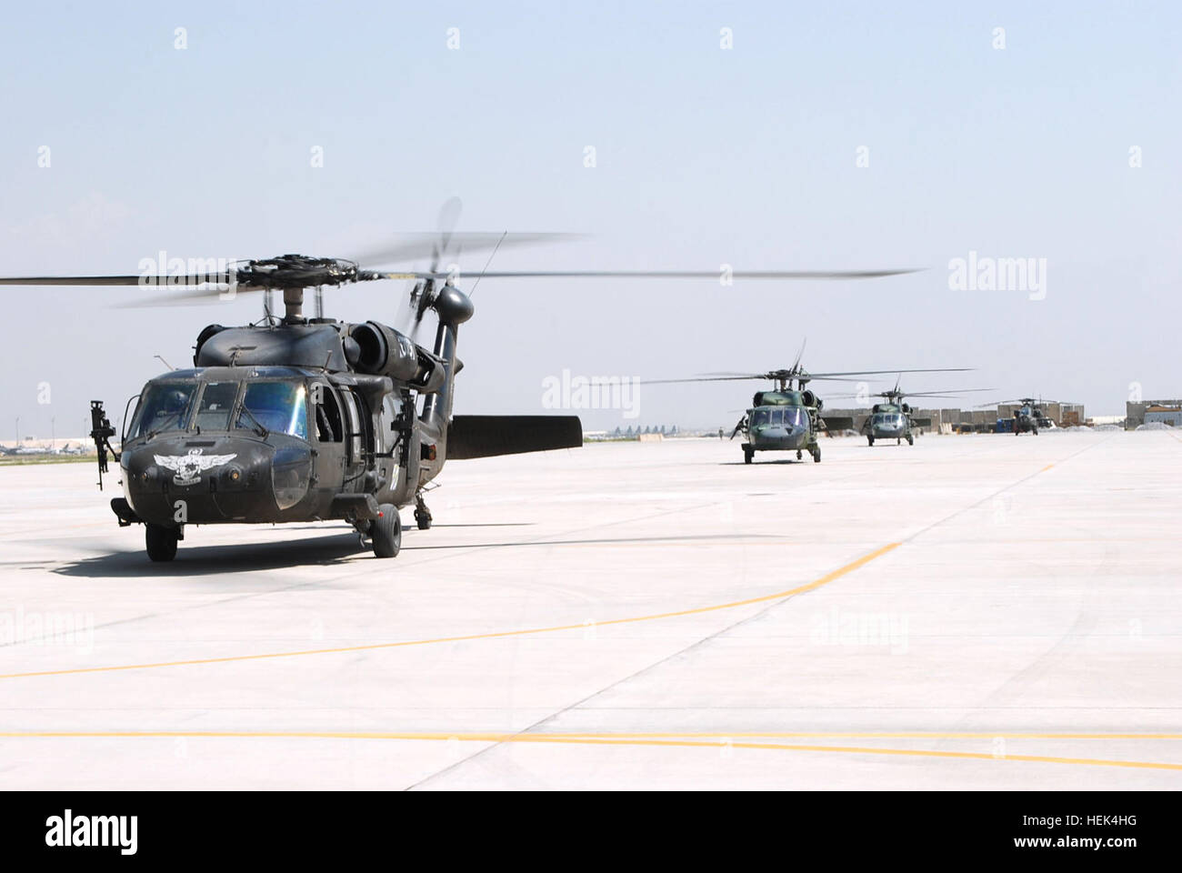BAGRAM AIRFIELD, Afghanistan- A U.S. Black Hawk with A Co., Task Force ...