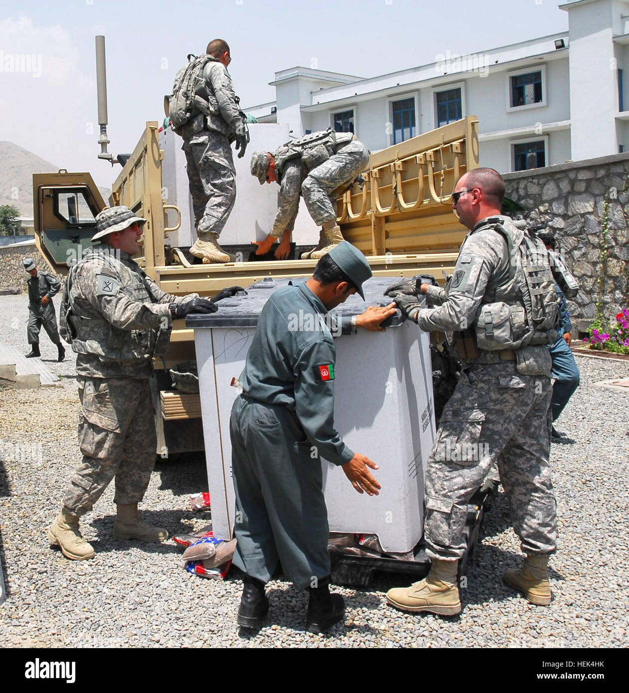 Soldiers with Civil Military Operations, 1-178th Field Artillery ...