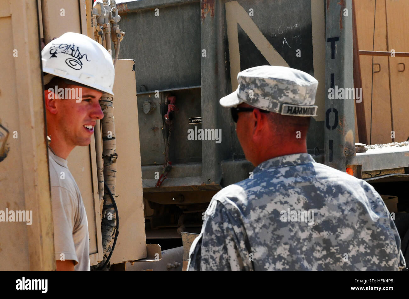 Sgt. Bryan Huffman (left), yard noncommissioned officer in charge and a ...