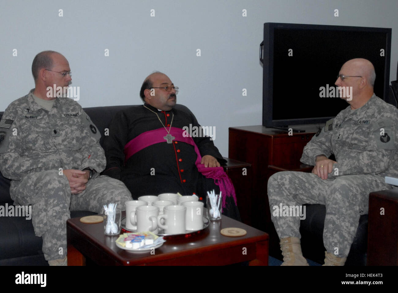 The acting Archbishop of Basra meets with U.S. Army chaplains and Multi ...