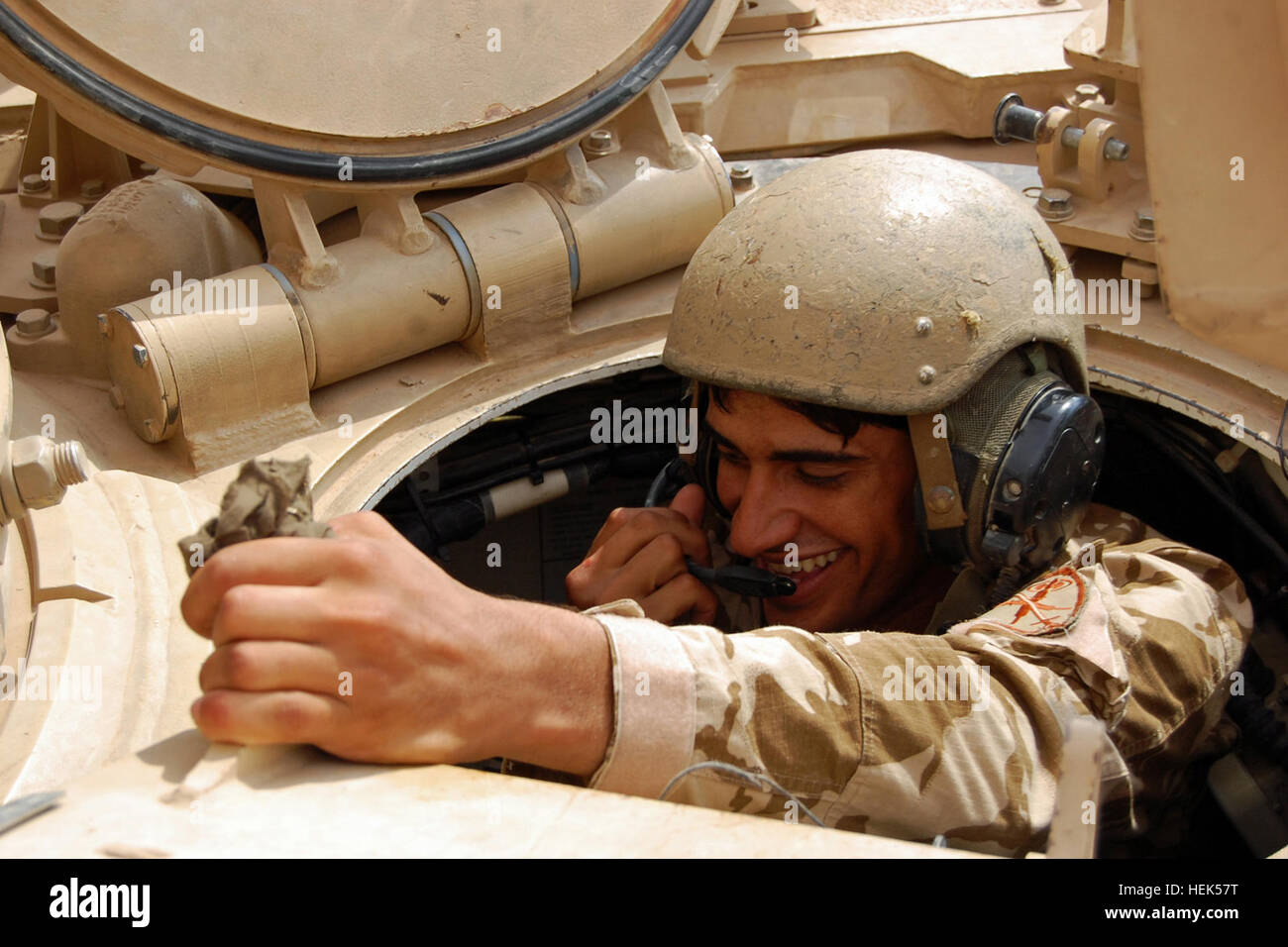 Iraqi army Sgt. Haider Abdul Hussein, with 1st Company, 4th Tank ...