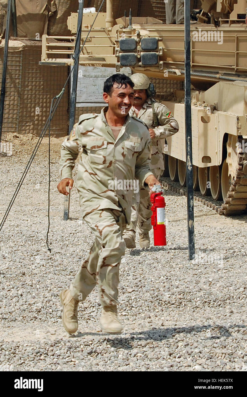 Iraqi army Sgt. Khalif Kridi Khashan, with 1st Company, 4th Tank ...