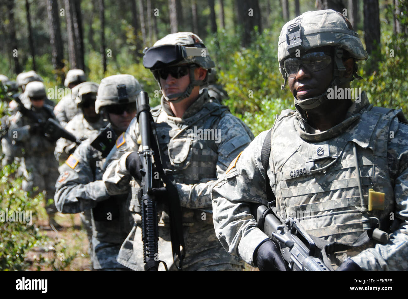 Third Sustainment Brigade, 3rd Infantry Division, soldiers advance ...