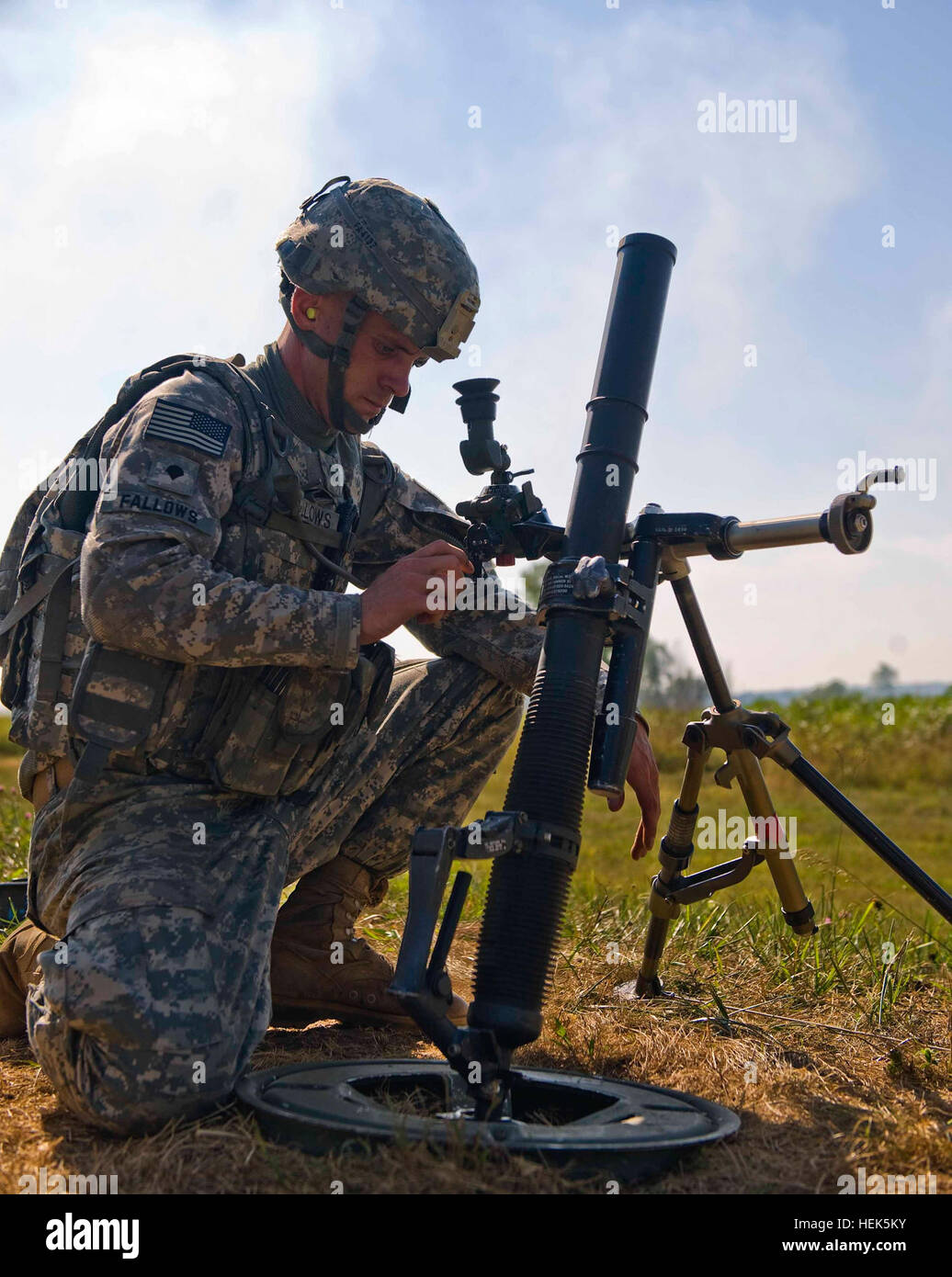 Spc. Ryan Fallows of Mansfield, Mass., mortarman in 1st Battalion ...