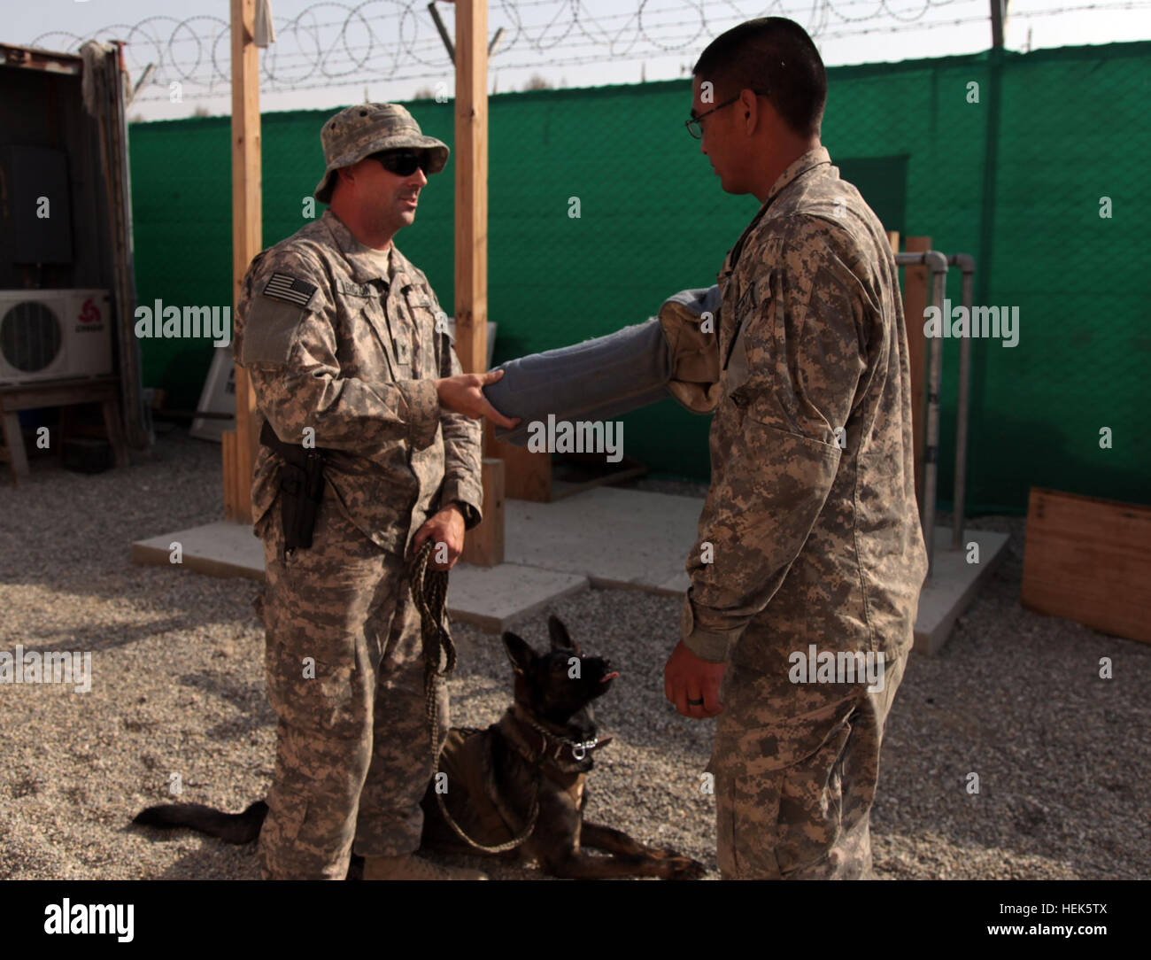 U.S. Navy Petty Officer 2nd Class of the 415th Military Police Company ...