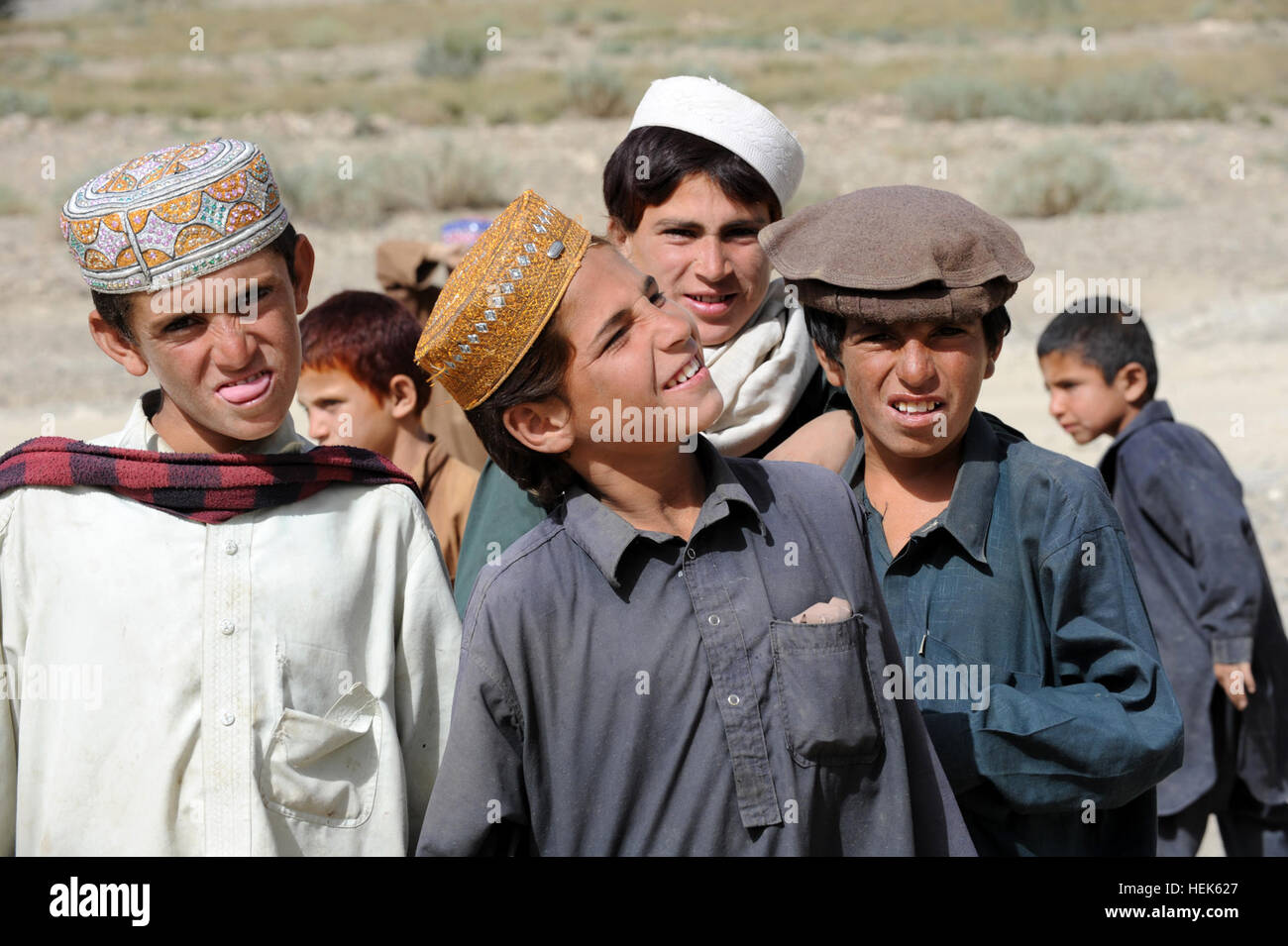 Afghan children observe U.S. Army Special Forces and Afghan National ...