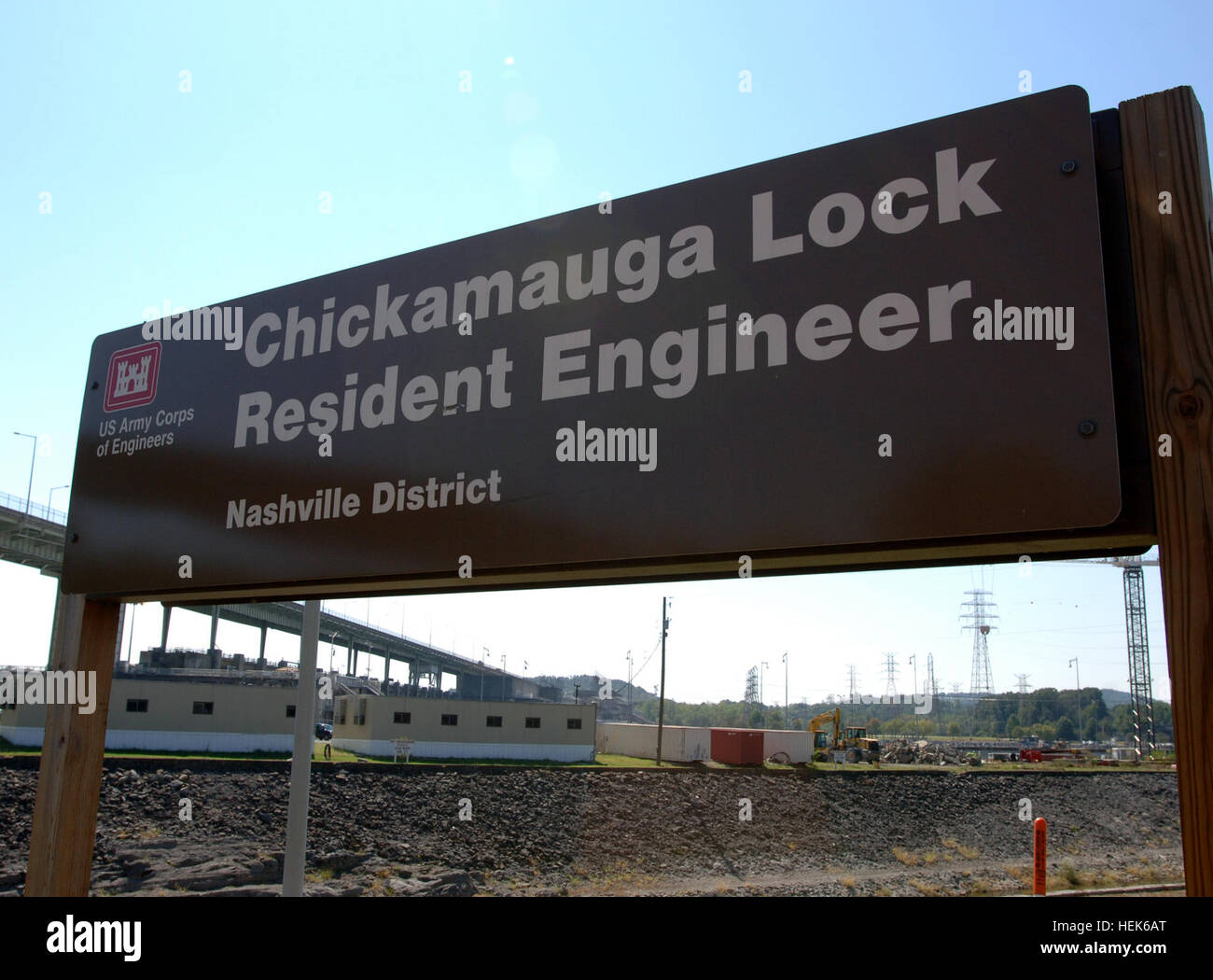 This is the U.S. Army Corps of Engineers Nashville District sign for ...