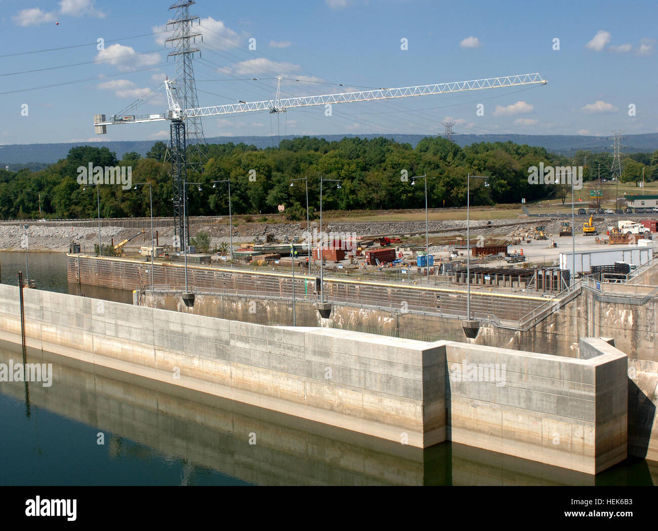 This is the Chickamauga coffer dam where a new lock is being ...