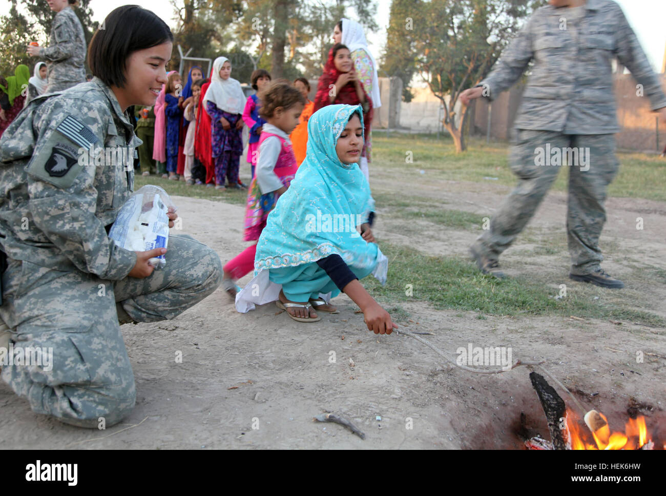 U.S. Army Spc. Jessica Walker from Anoka, Minn., makes S'mores with ...