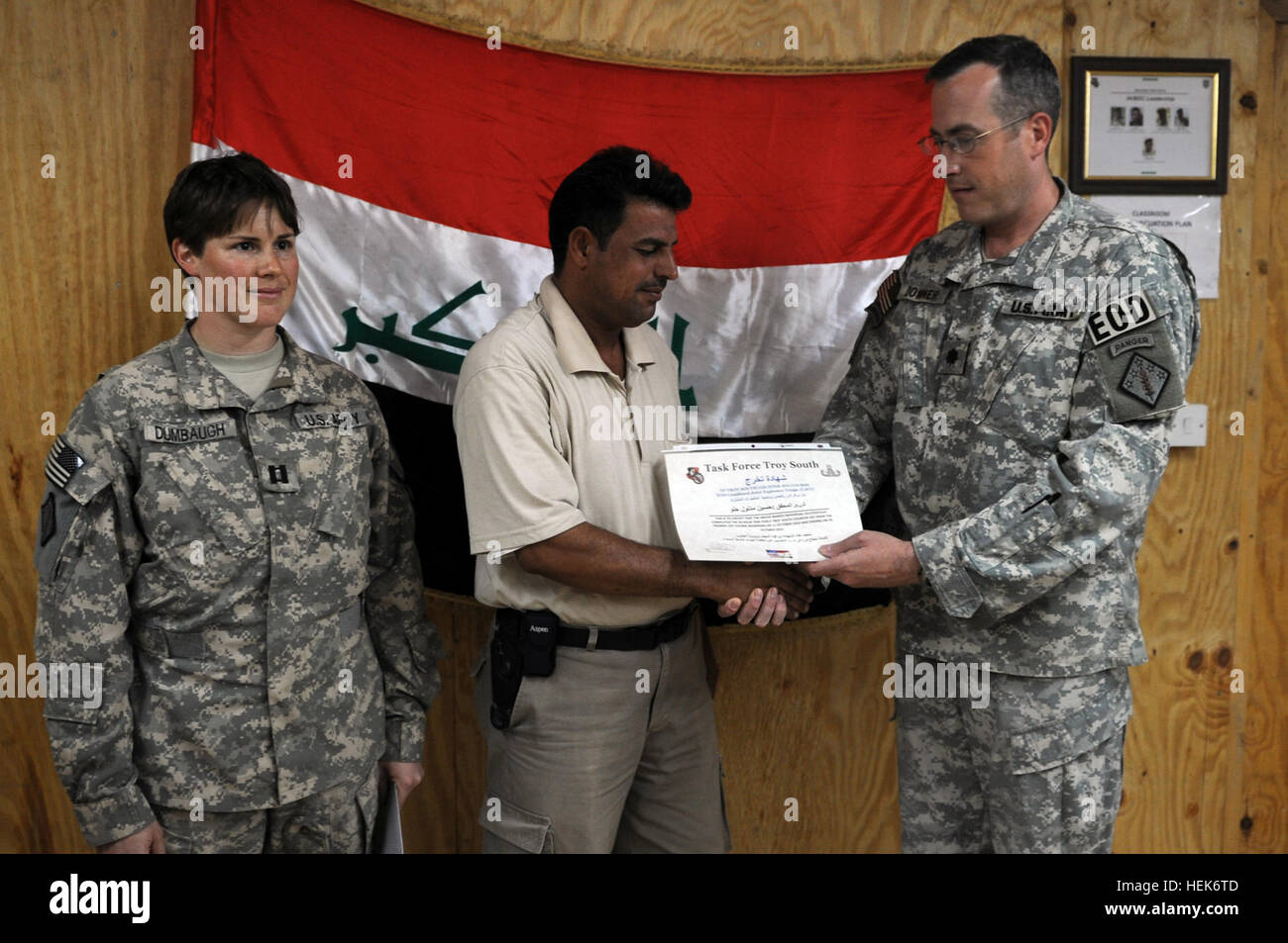 An Iraqi police officer graduates from a counter improvised explosive ...