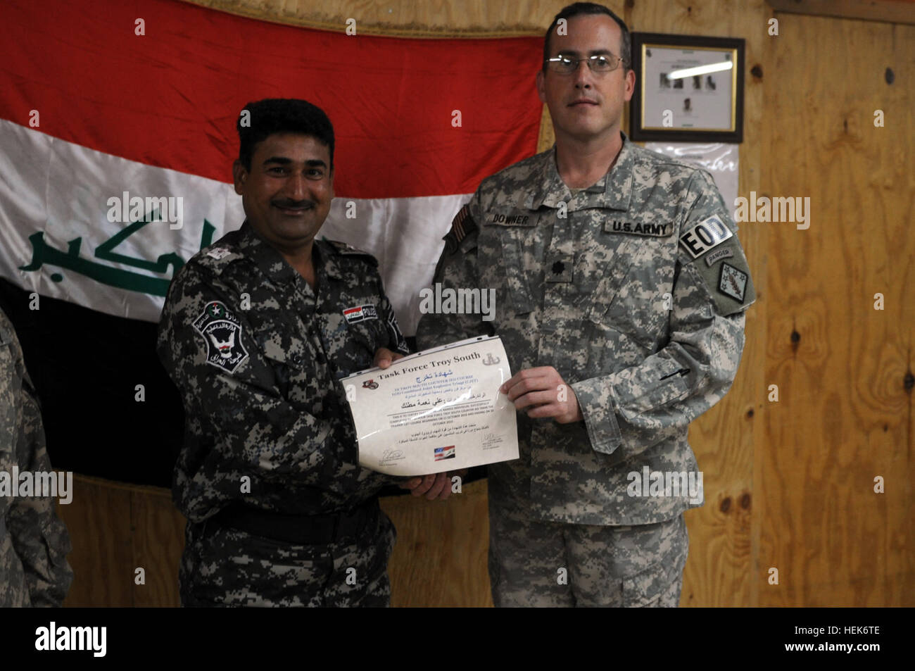 An Iraqi police officer graduates from a counter improvised explosive ...