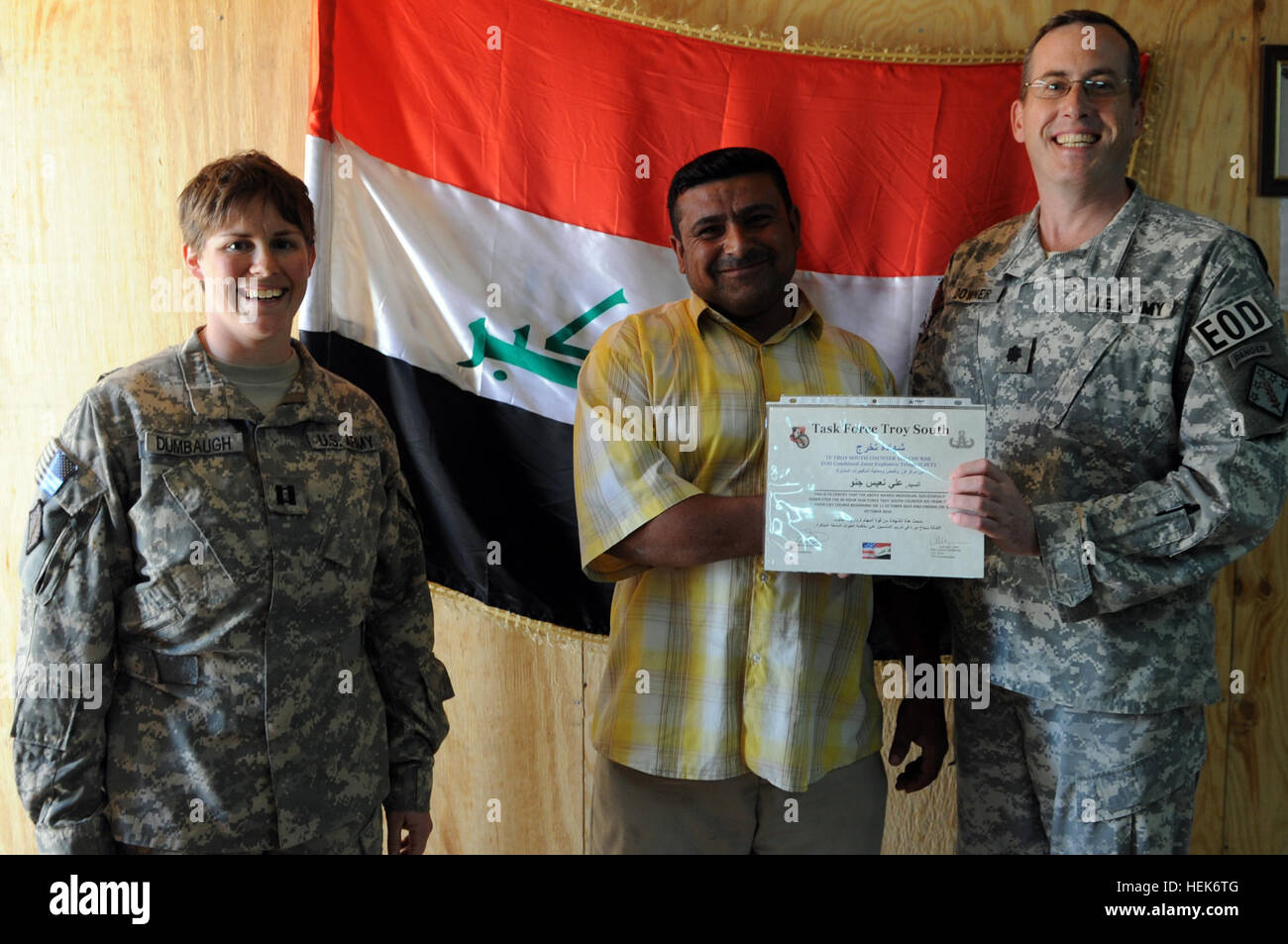 An Iraqi police officer graduates from a counter improvised explosive ...