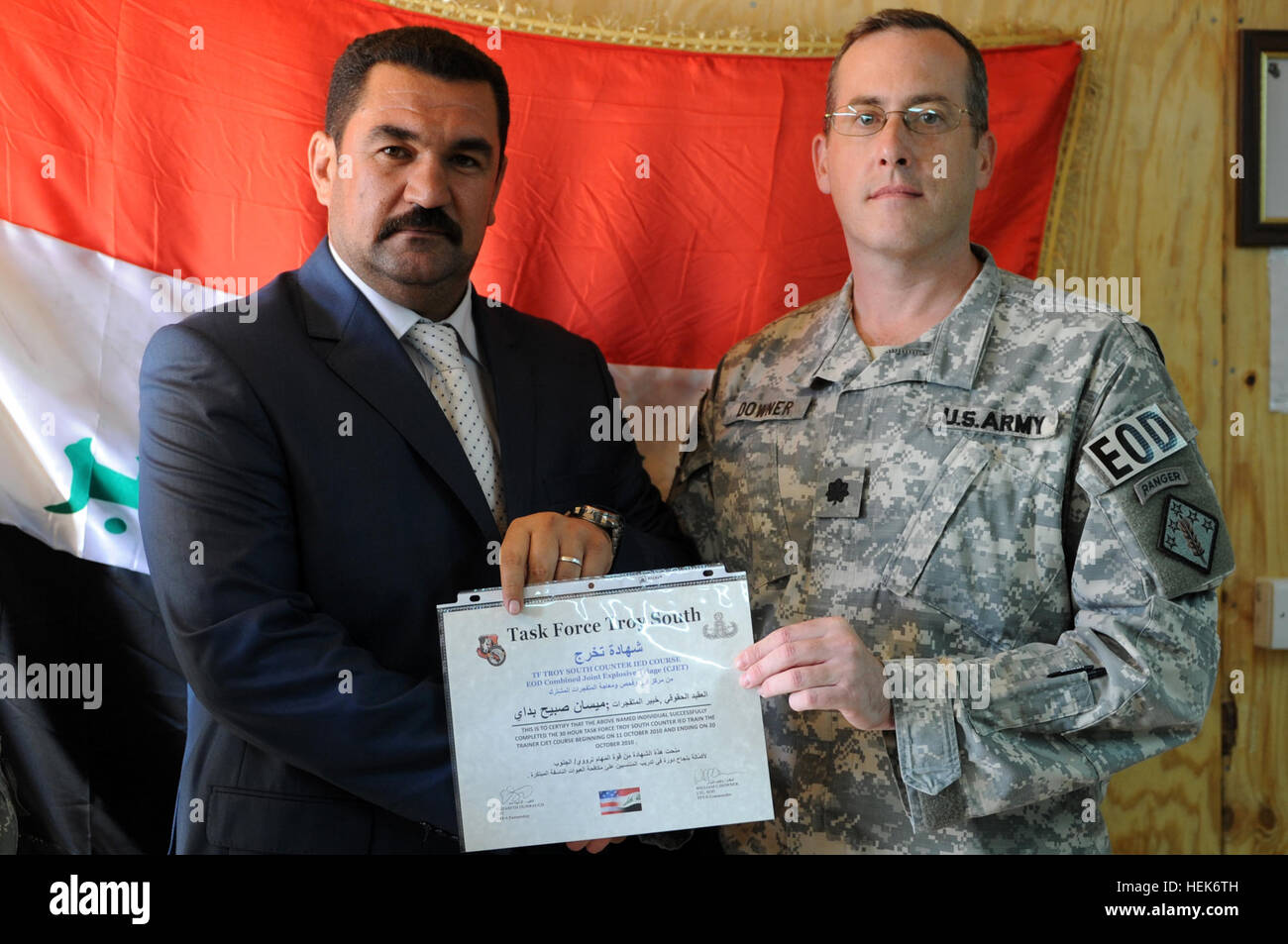 An Iraqi police officer graduates from a counter improvised explosive ...
