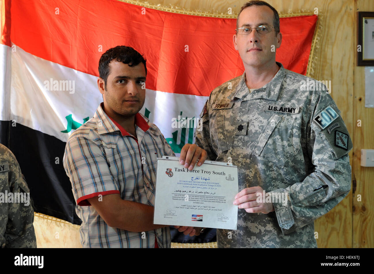 An Iraqi police officer graduates from a counter improvised explosive ...