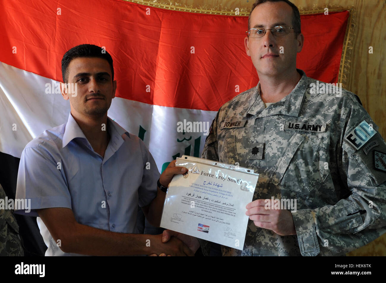 An Iraqi police officer graduates from a counter improvised explosive ...