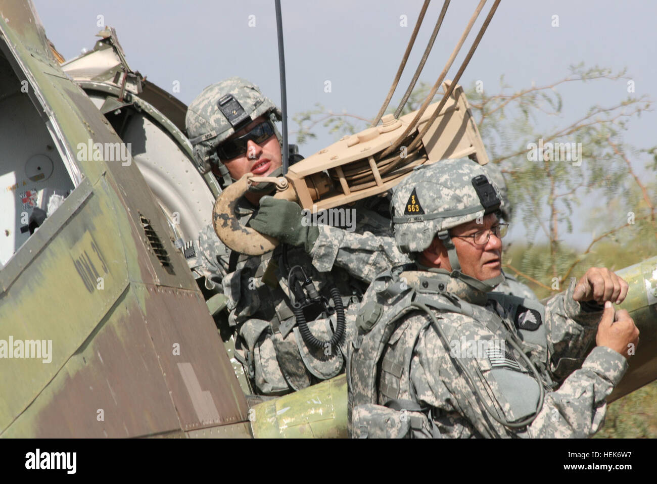 Pvt. Joel Botello and Sgt. 1st Class Andrew King, both from 563rd ...