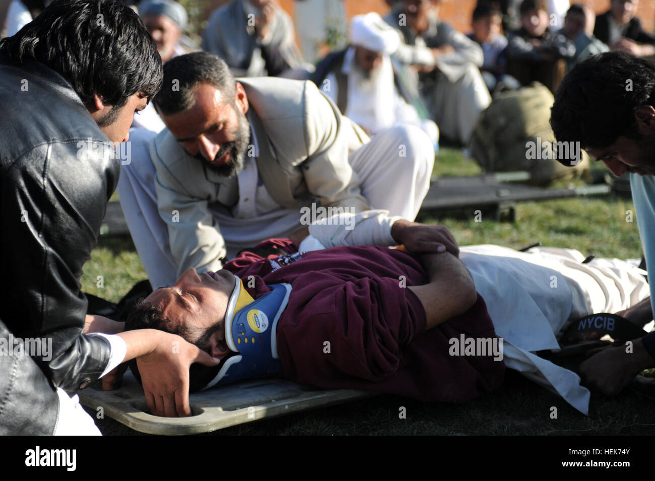 Afghan graduates of a First Responder course, facilitated by Special ...