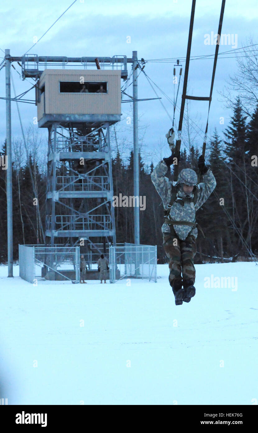 An Indian Army soldier practices airborne exiting techniques from a 34 ...